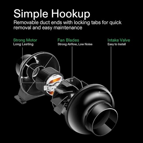 Snapklik.com : VIVOSUN Grow Tent Ventilation System Kit: D4 4 Inch 195 ...