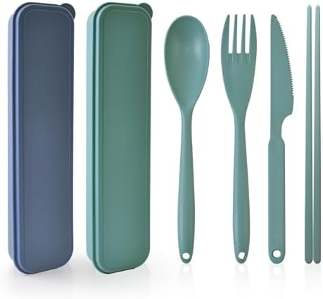 Amazon.com: Honbay 3PCS Portable Cutlery Boreal Europe Style Wheat ...