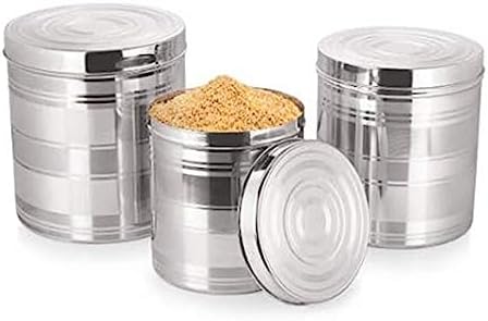 Amazon.com: Enterprisesrk Stainless Steel Kitchen Containers Set ...