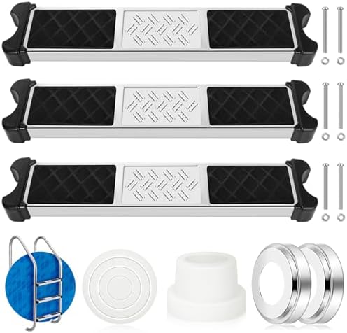 Amazon.com: Vellynoox Stainless Steel Pool Ladder Steps Replacement 3 ...