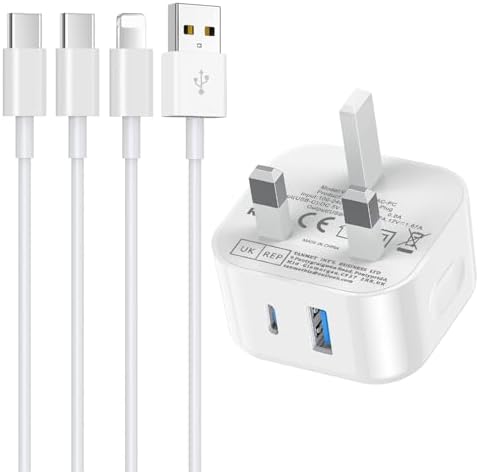 iPad Charger and Plug, 20W USB C Charger for iPad Pro and Cable 2M ...