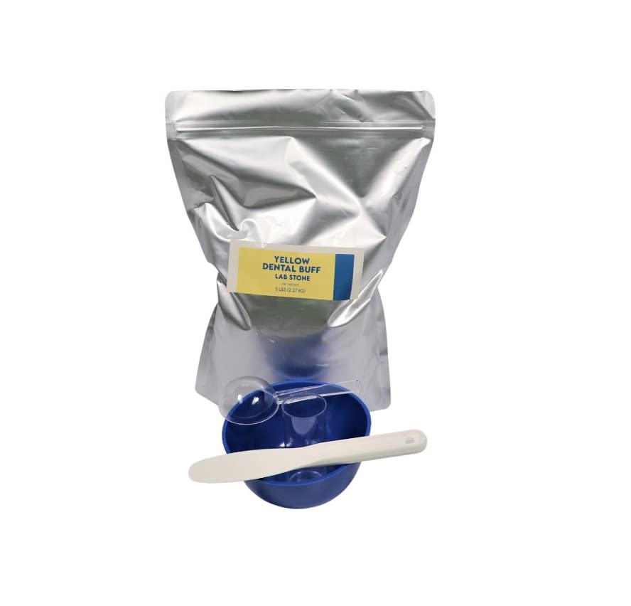 5 lb. Dental Yellow Buff Stone & Mixing Kit - Gypsum Type III - All ...