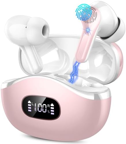 Amazon.com: Wireless Earbud, Bluetooth 5.3 Headphones Wireless with ENC ...