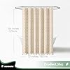 Amazon.com: Dynamene Extra Long Shower Curtains, 84 Inches Long Boho Tufted Geometric Striped ...