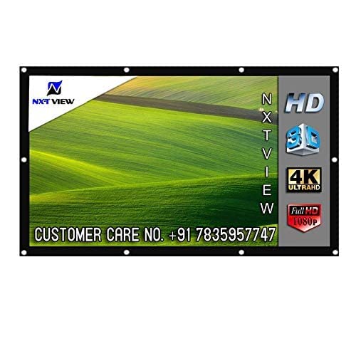 NXT VIEW PROJECTION SCREEN Eyelets Projector Screens (7ft.Width 5ft ...