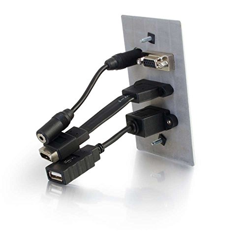 Snapklik.com : C2G Legrand HDMI VGA And AUX Wall Pass Through