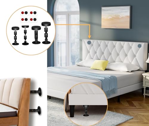 Cokritsm 4Pack Headboard Stoppers For Wall, Black Headboards For Beds ...