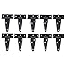 FGen 10pcs 3-inch Galvanized T-Shaped Hinge, Triangular Hinge ...