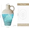 Ceramic Rustic Vase Farmhouse Decor: Beige Pitcher With Handle ...