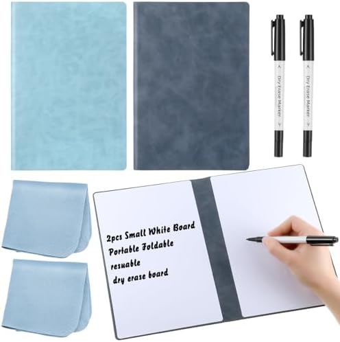 Amazon.com : Weekgrat 2 Sets A5 Size Small White Board Dry Erase Double ...