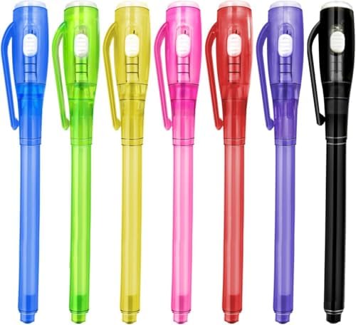 7-Pack Invisible Ink Pens for Secret Messages | Magic Spy Pen Set with ...