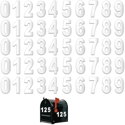 Amazon.com: 3 inch Reflective Mailbox Numbers for Outside 5 Sets ...
