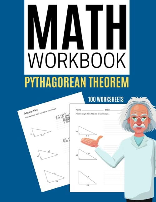 Math Workbook Pythagorean Theorem 100 Worksheets: Learning, Kitty: 9798636996262: Amazon.com: Books