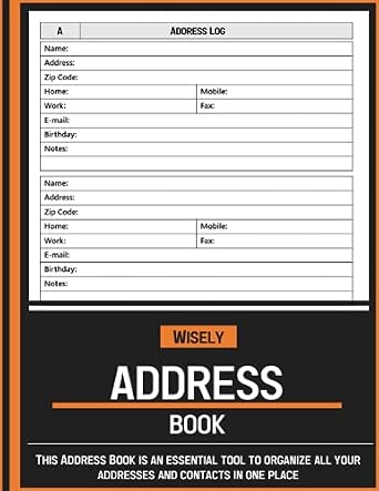 Address Book: Large Print Address Book with Tabs, More than 300 Entry ...