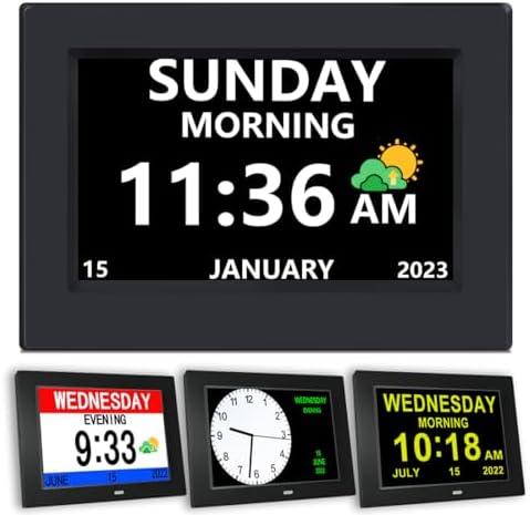 Amazon.com: AINFTIME Digital Clock with Date and Day of Week for ...