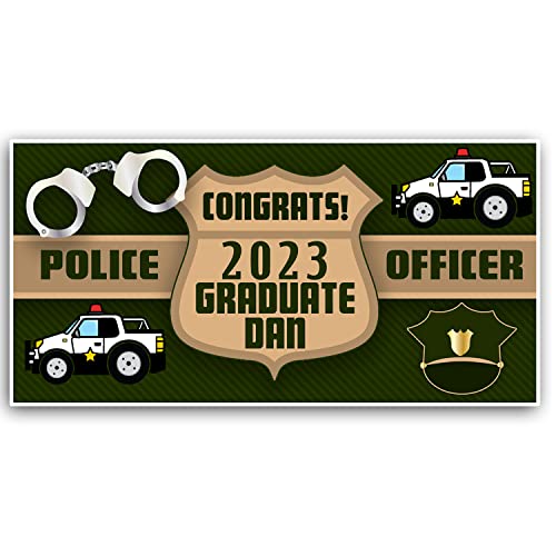 Amazon.com: Police Officer Graduation Banner : Home & Kitchen