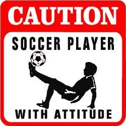 Amazon.com: Caution: Soccer Player with Attitude Sign : Home & Kitchen