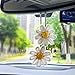 Amazon.com: Crochet Daisy Car Accessories for Women Girls Cute Rear ...