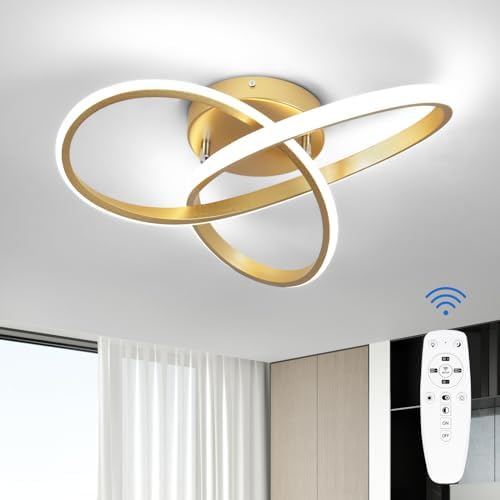 CANEOE 2 Packs Modern Led Ceiling Light Fixture,6000K Gold Led Hallway ...
