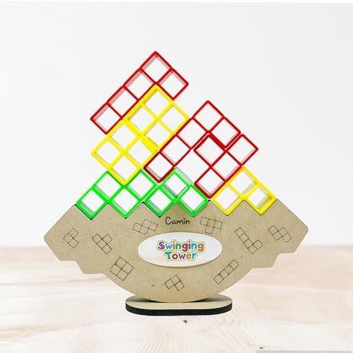 Buy Camin 16 Pcs Tower Balance Stacking Building Blocks Game, Board ...