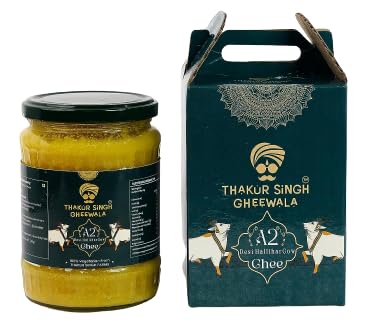 Thakur Singh gheewala A2 Cow Ghee 500 ml | Glass Jar | Bilona Method ...
