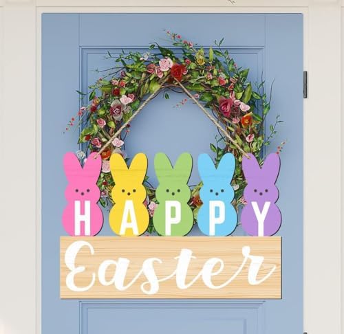 Amazon.com: Treory Easter Decorations Front Door Hanger: Cute Rustic ...