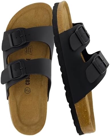 Amazon.com | CUSHIONAIRE Lane Cork Footbed Sandals for Women ...