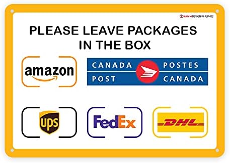 Ignixia Package Delivery Sign with Canada Post, Amazon, DHL, UPS ...
