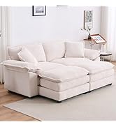 Amazon.com: Leltsen HALLSTATT Beige Couch for Living Room, 87 inch ...