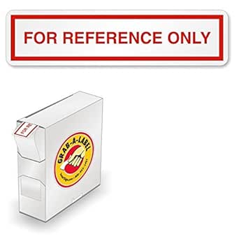 SmartSign "for Reference Only" Pack of 250 Labels in Dispenser | 0.5" x ...