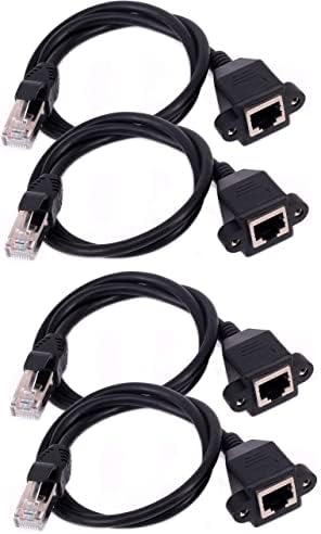 AdzMozi® Ethernet Extension Cable, [0.5 Meter] 0.6m RJ45 Male to Female ...