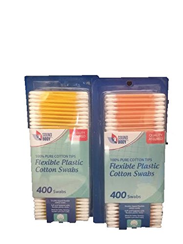 Amazon.com : Sound Body Quality Assured Flexible Plastic Cotton Swabs ...