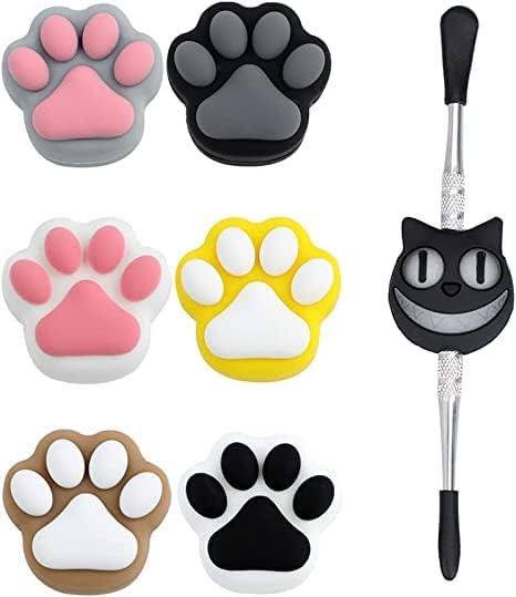 Amazon.com: yohosadgdg Wax Silicone Container Set 6pcs 3ml Cat Paw ...