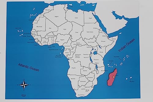 Montessori Control Maps for Puzzle Map of Africa (Labeled) - Import It All