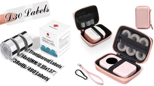 Amazon.com : D30 Clear Label - D30 Transparent Thermal Label Tape ...