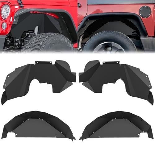 Amazon.com: Front & Rear Inner Fender Liners for 2007-2018 Jeep ...