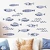 Amazon.com: Mfault Under The Sea Blue Fish Wall Decals Stickers ...
