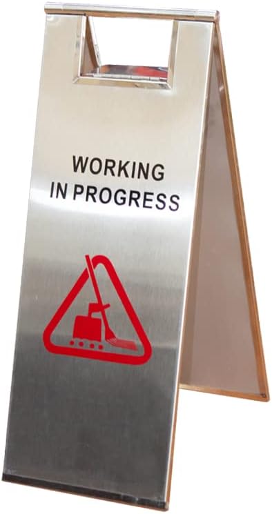 Stainless Steel Work in Progress Sign | Stainless Steel Warning Sign ...
