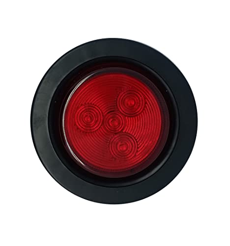 Snapklik.com : NEWSUN 20Pcs Red 2 Round LED Trailer Lights, Side Marker ...