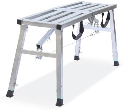 Gorilla Ladders 47.25 in. x 12 in. x 20 in. Aluminum Slim-Fold Work ...