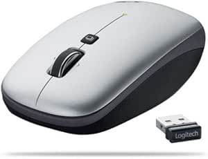 Logitech V550 Nano Wireless Laser Notebook Mouse silver/black : Amazon ...