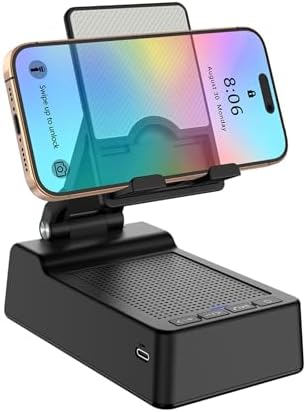 Amazon.com: Cell Phone Stand with Wireless Bluetooth Speaker Compatible ...