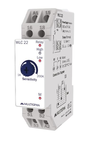 MULTISPAN WLC-22 WATER LEVEL CONTROLLER WITH 3 NOS SENSOR PROBES ...