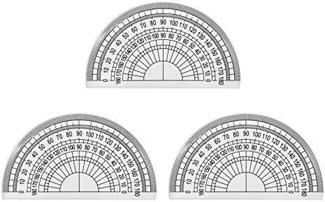 LRMYS 180 Degrees Clear Protractor, Transparent Plastic Semicircle ...