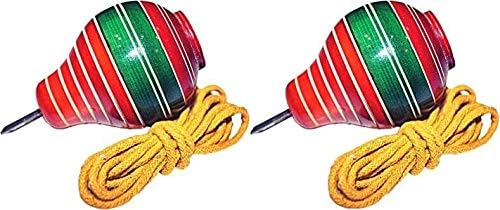 Buy Amit Marketing Wooden Spinning Lattu I with Thread I Bhawra I Latto ...