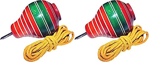 Buy Amit Marketing Wooden Spinning Lattu I with Thread I Bhawra I Latto ...