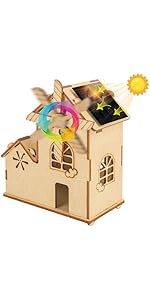 Amazon.com: DIY Rotating Solar Satellite - 3D Wooden Puzzle Building ...