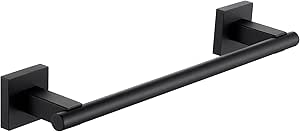 Suyar Matte Black Bathroom Towel Holder, SUS 304 Stainless Steel Short ...