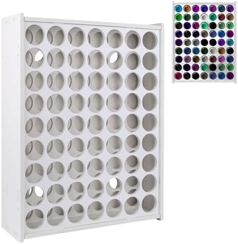Amazon.com: PEUTIER Paint Organizer, 63 Holes Acrylic Paint Storage ...