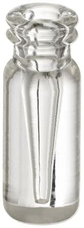 National Scientific Standard Opening Clear Glass Top Vial, Conical Base ...